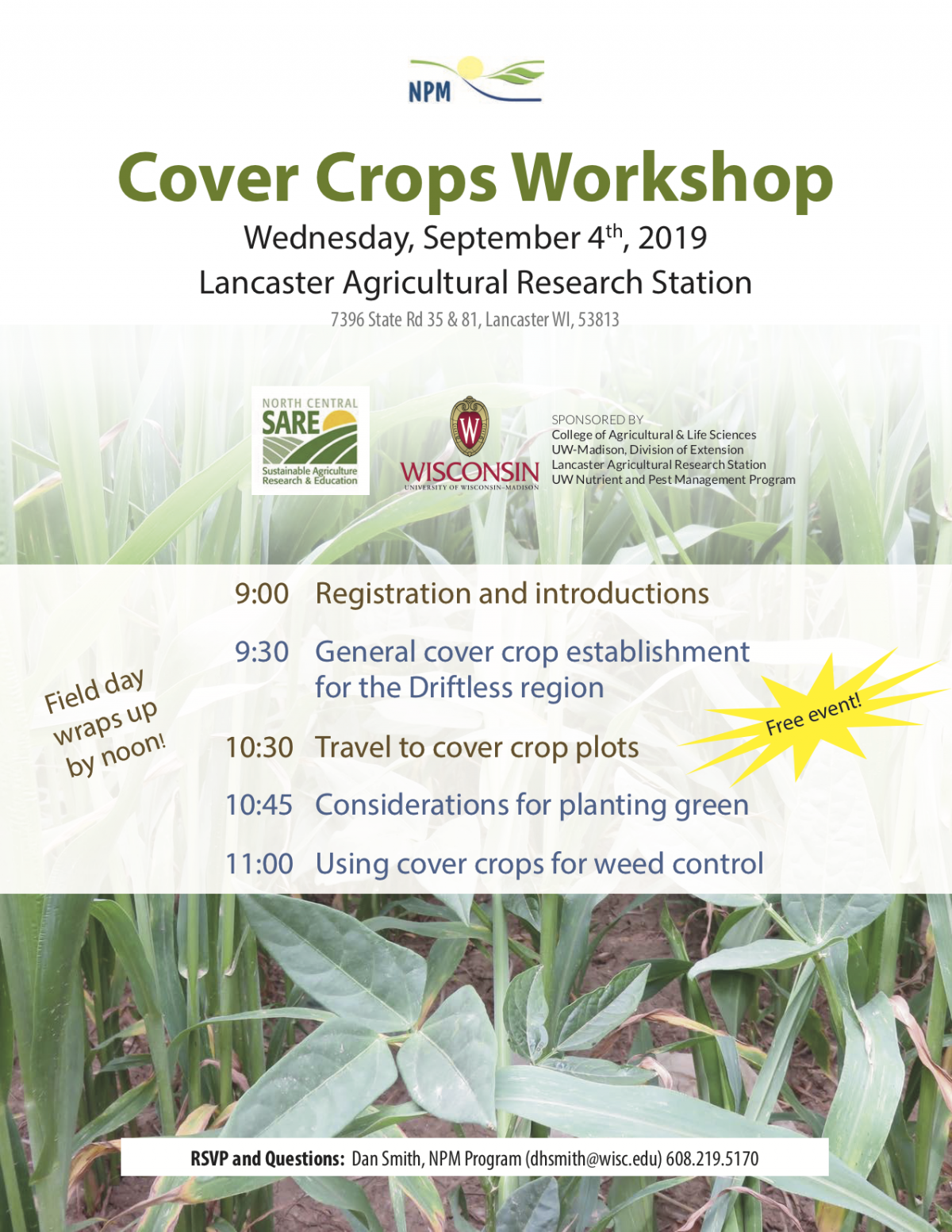 Cover Crops Workshop September 4, 2019 – Integrated Pest and Crop ...