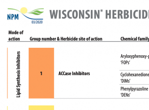 2020 Wisconsin Herbicide Mode of Action Chart – Integrated Pest and ...